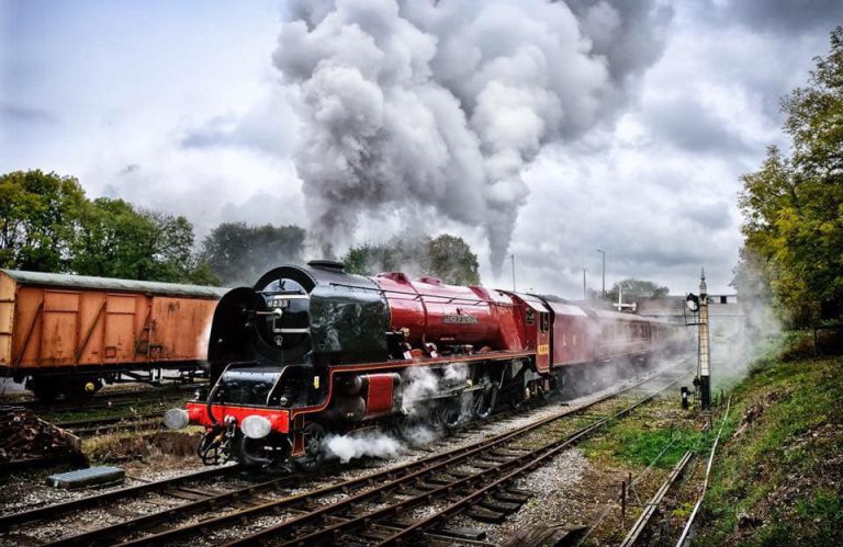 80080 Returns to Steam joined by the Duchess of Sutherland - Midland ...